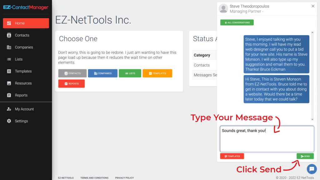 How to Send and Receive Text Messages in EZ-ContactManager - EZ ...
